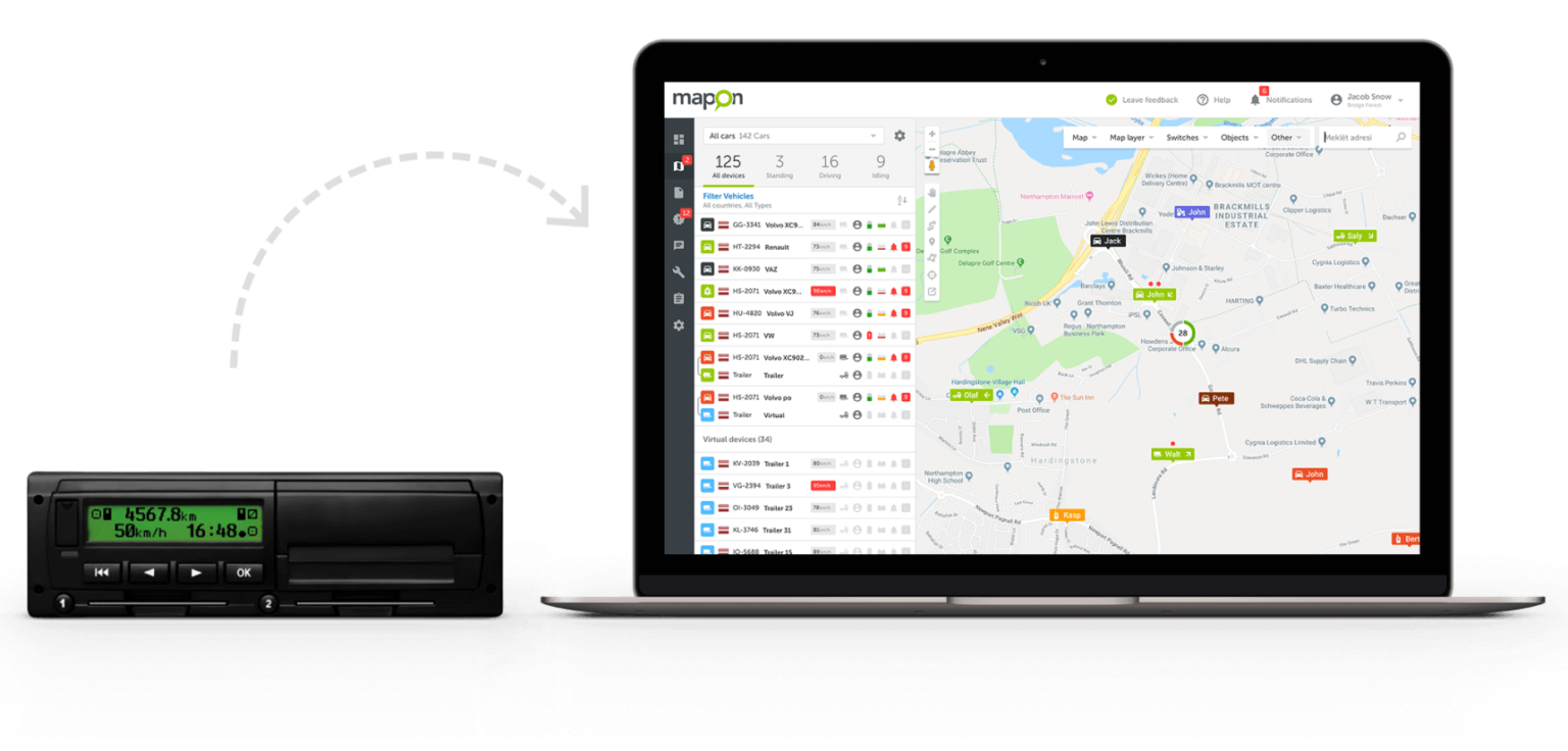 FMB640 με 2 SIM CARD + Tacho Remote - Mytrackingway